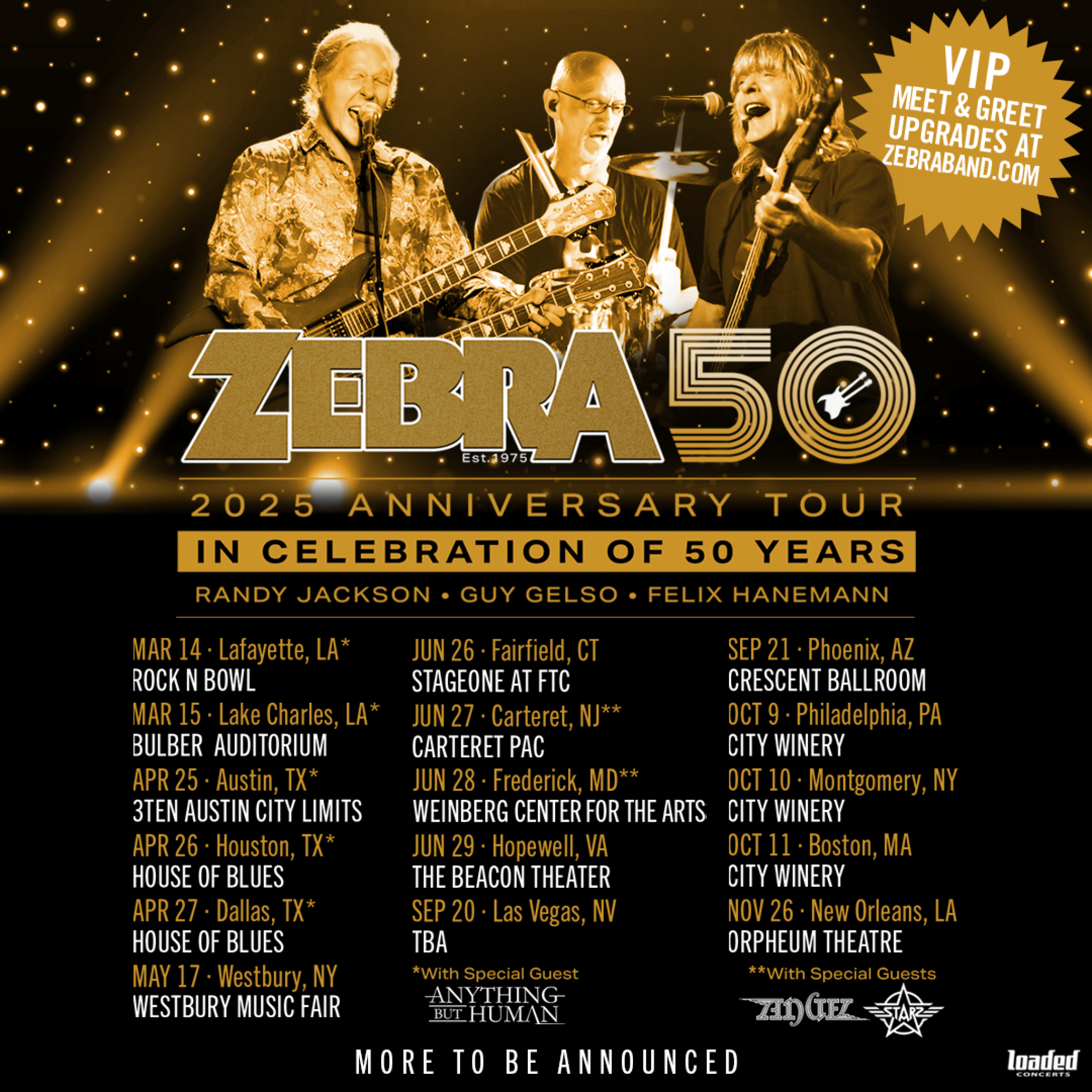 Rock Legends ZEBRA Announce 50th Anniversary Dates for 2025 - Classics ...